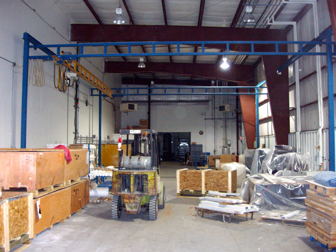 Bolland Machine | For Sale: Gorbel Column & Truss Cranes with Coffing & Spacemaster EC Hoists